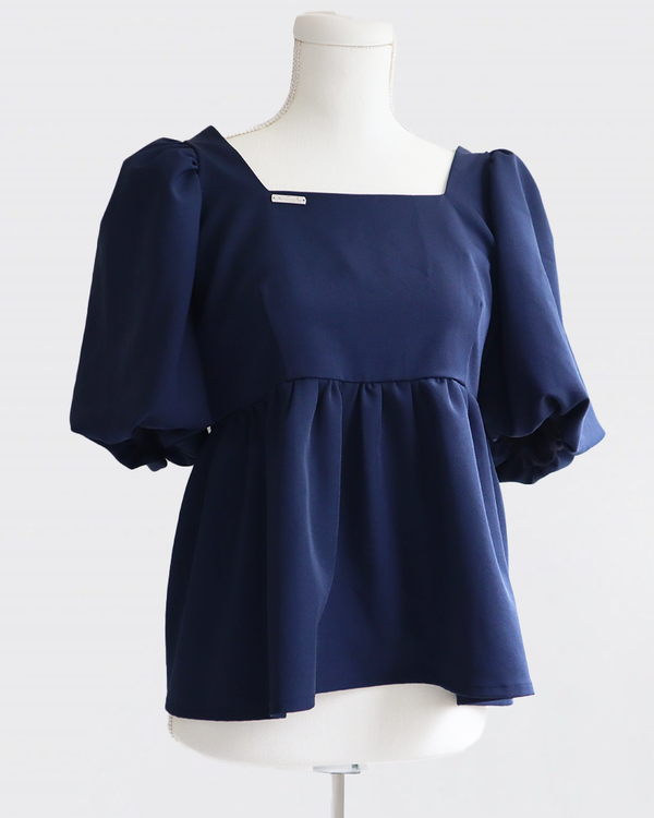 Volume Sleeve Peplum ボリューム スリーブ ペプラム | NononA NAVY STYLE セミオーダー服